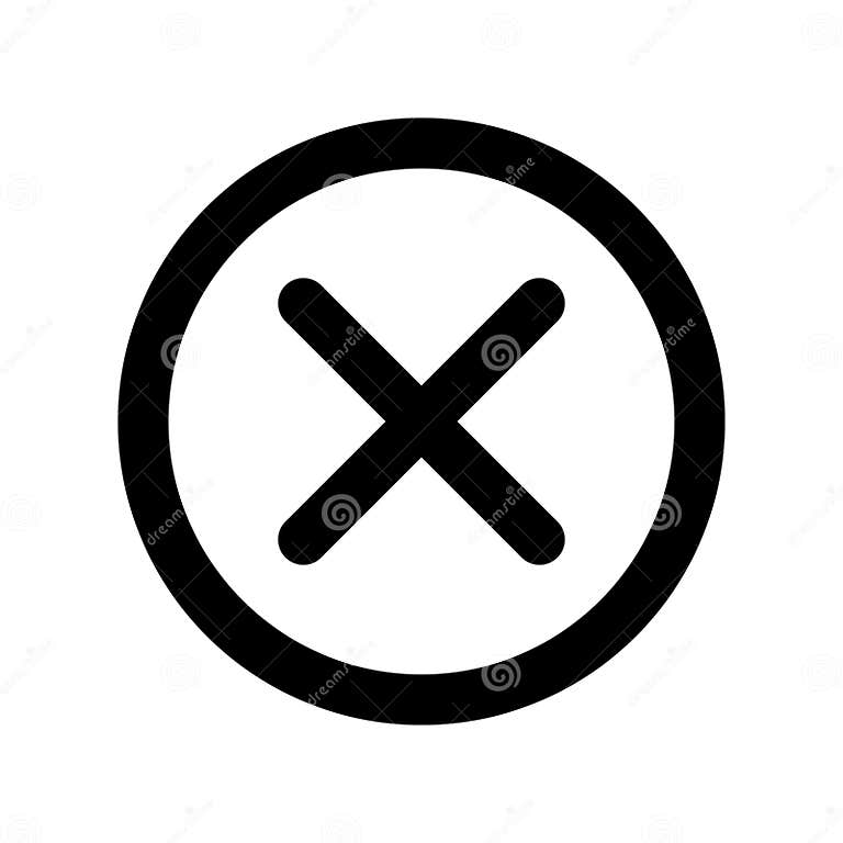 Basic app close icon stock vector. Illustration of failure - 94906110