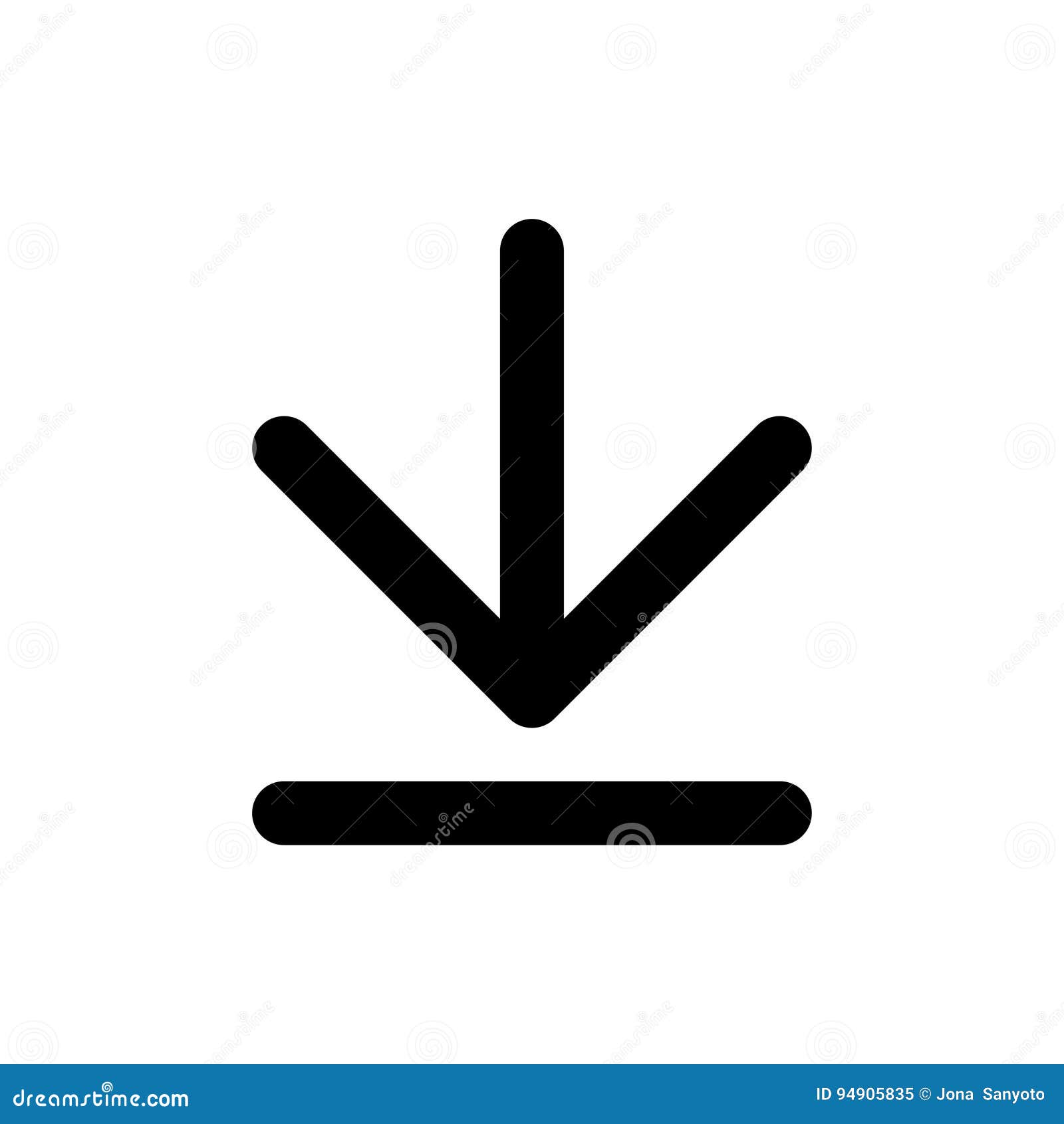 Basic app download icon stock vector. Illustration of data - 94905835