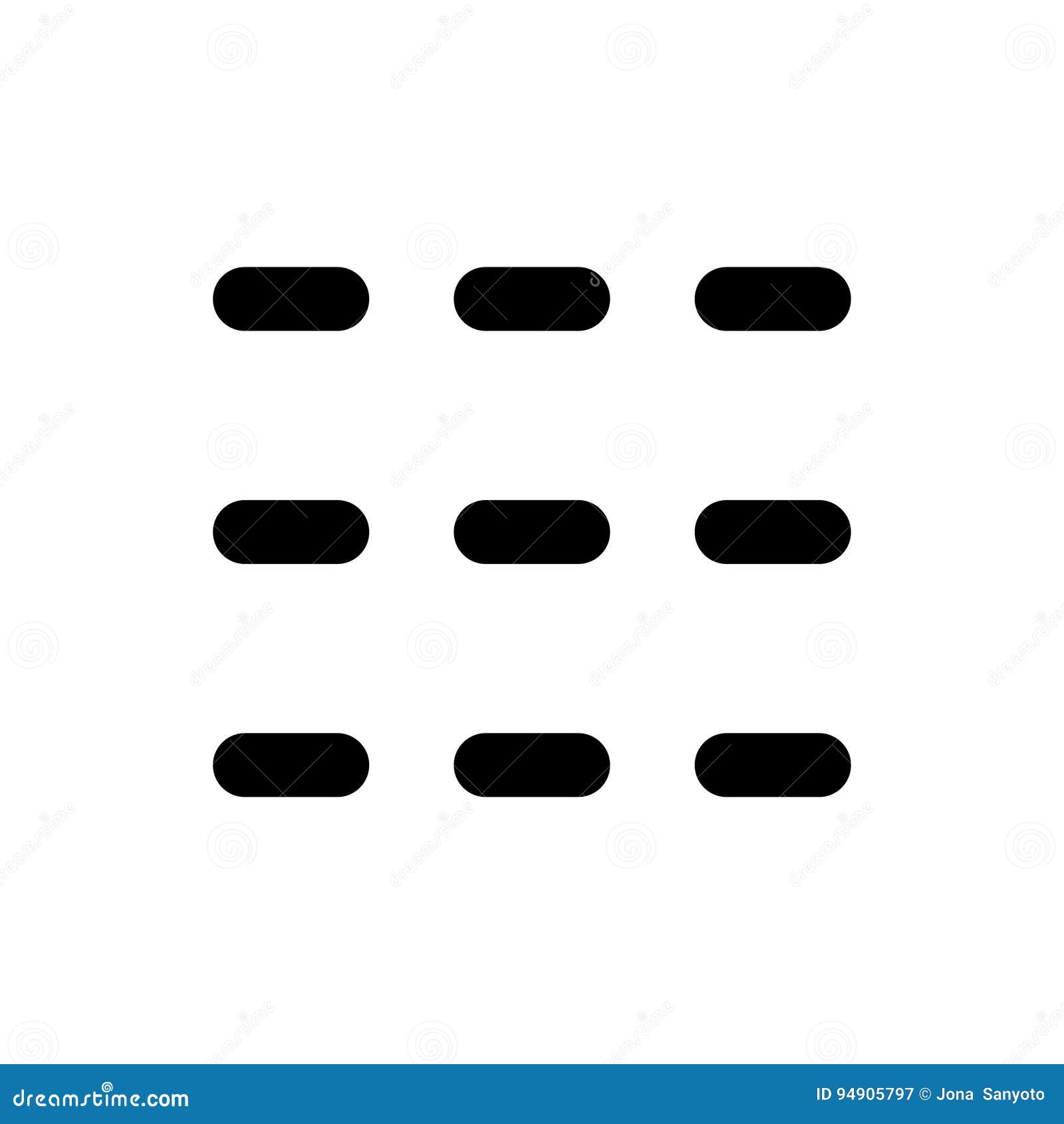 Basic App Layout Thumbnail Icon Stock Vector - Illustration of sign ...