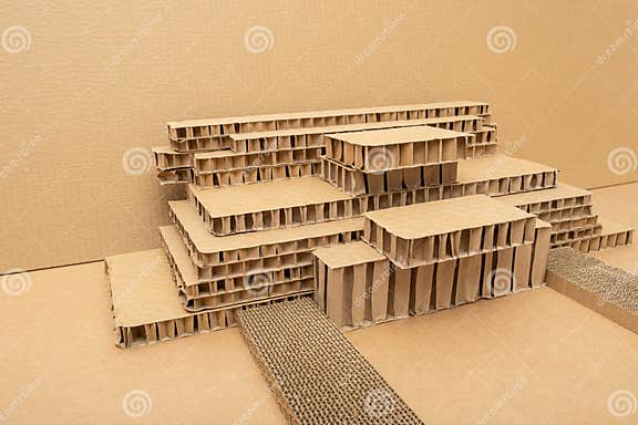 Basic Architectural Cardboard House Model in Three Dimensions from the ...