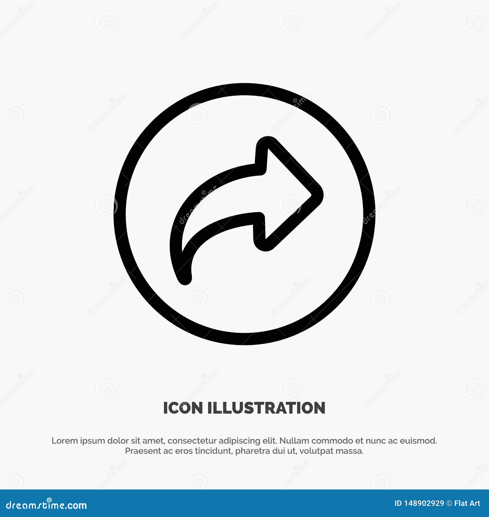 Basic, Arrow, Right, Ui Line Icon Vector Stock Vector - Illustration of ...