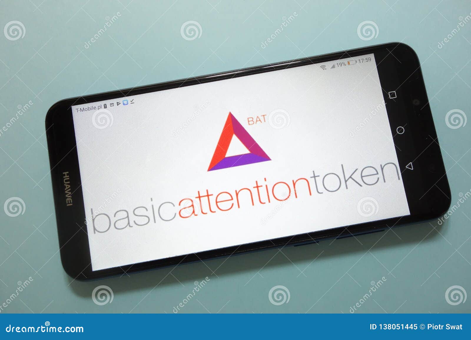Basic Attention Token BAT Cryptocurrency Logo Displayed on Smartphone ...