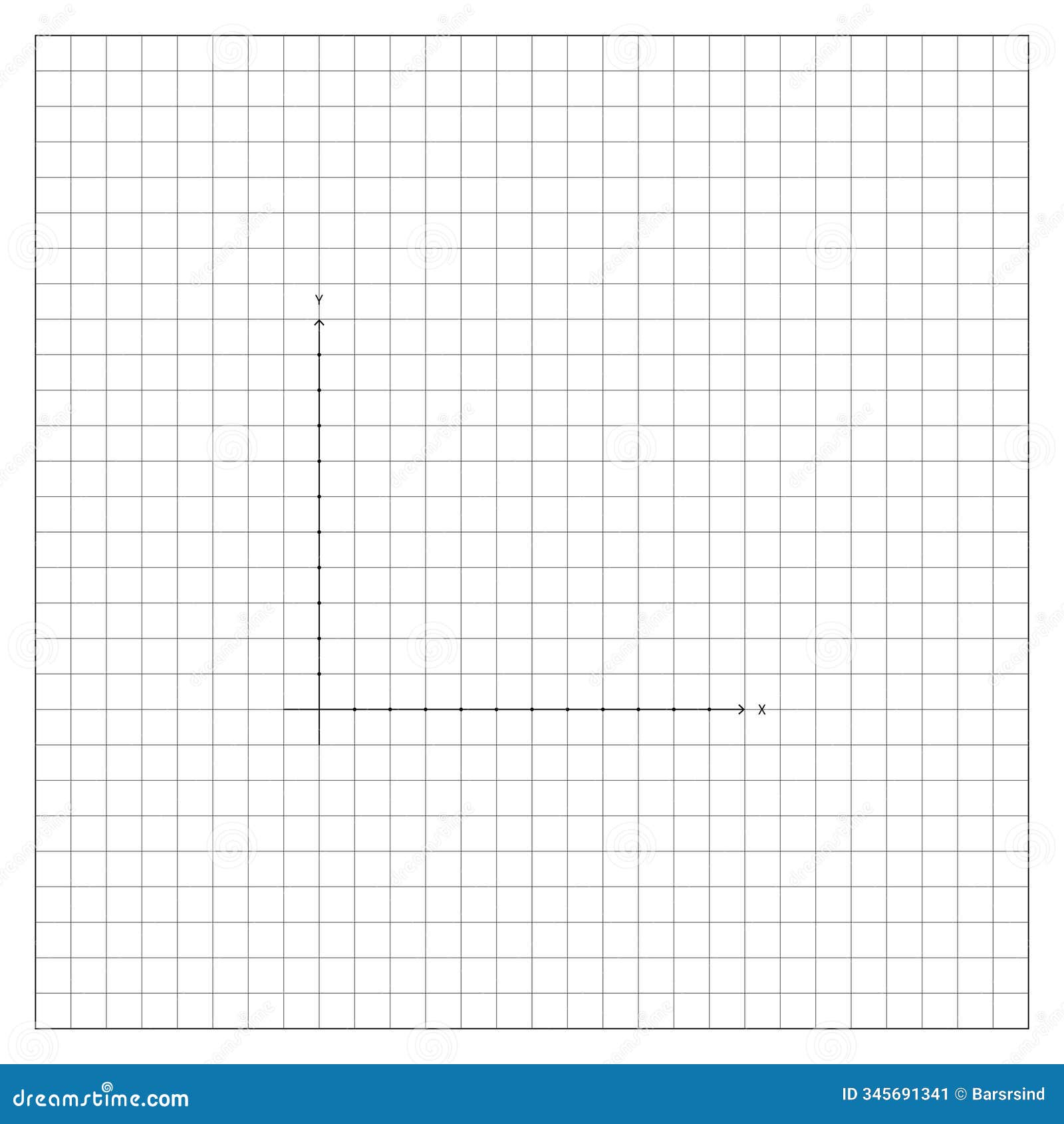 Basic Axis Intersection For Plotting Chart Cartoon Vector ...