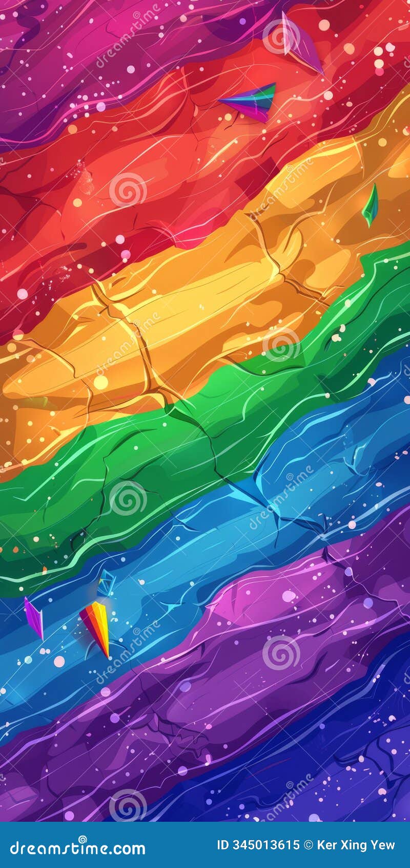 Basic Backdrop with Pride Month Elements Stock Illustration ...