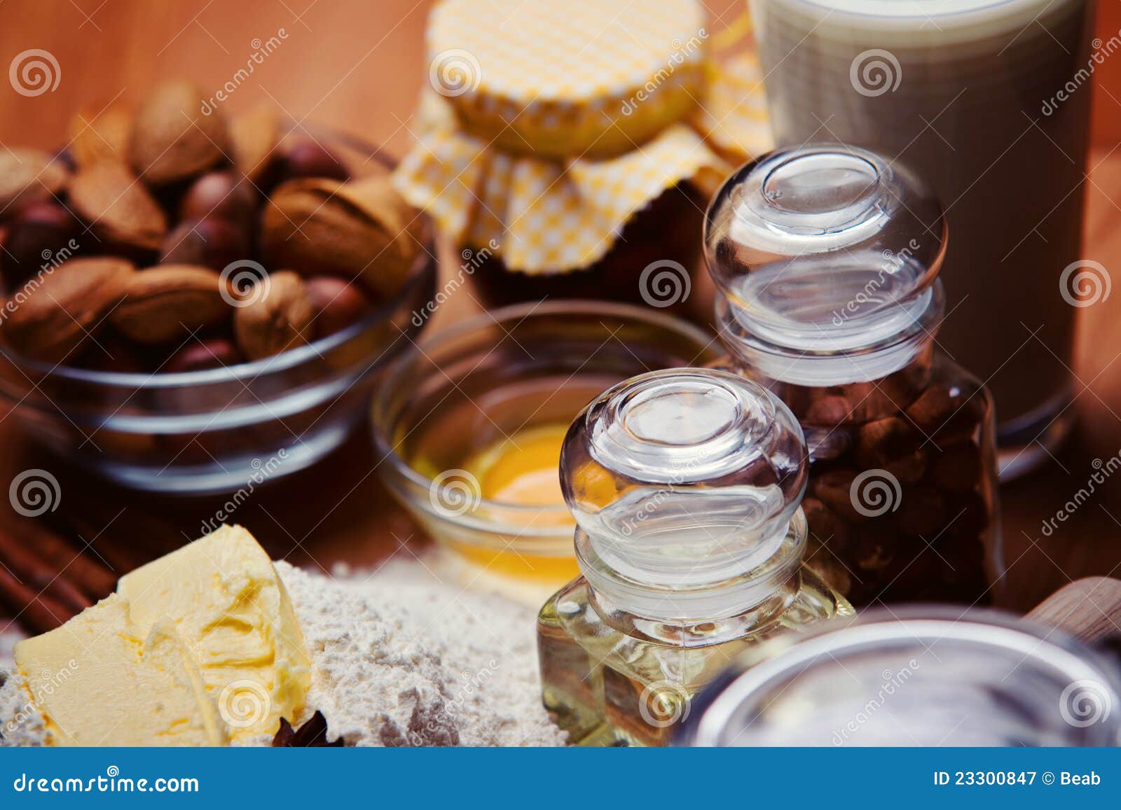 Basic baking ingredients stock image. Image of preparation - 23300847