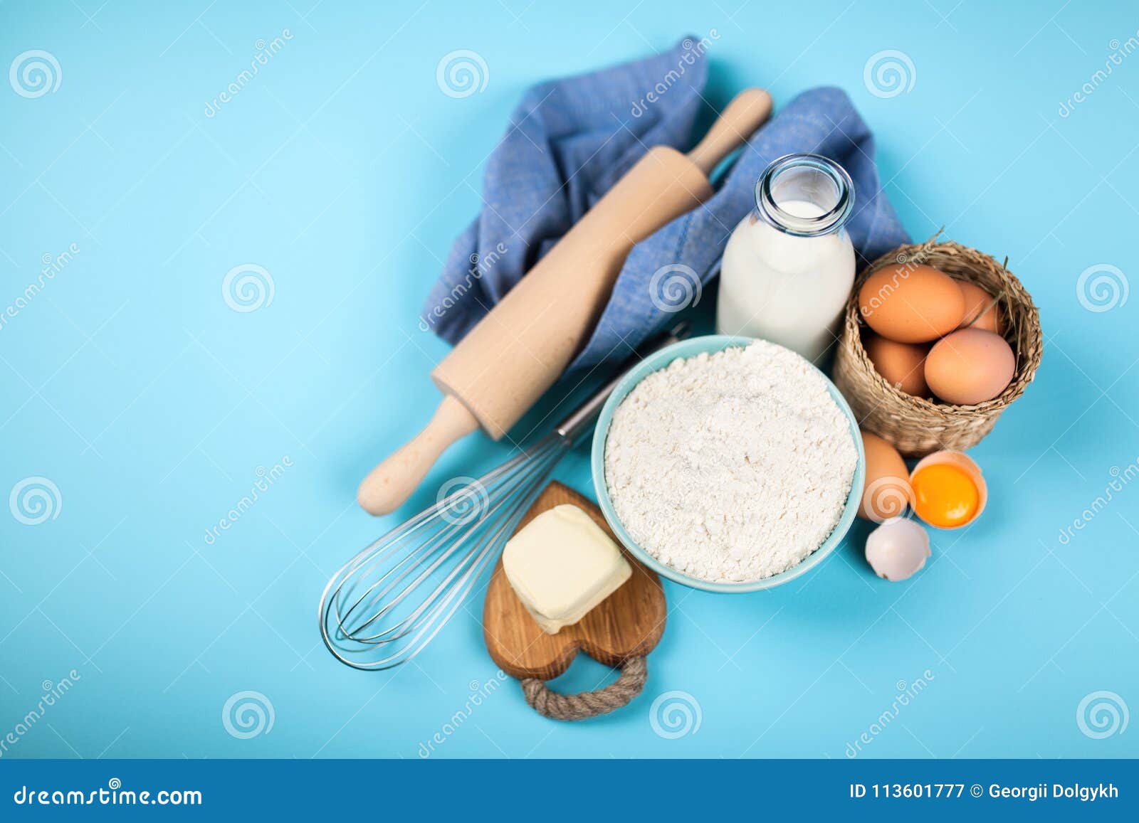 Basic baking ingredients stock image. Image of culinary - 113601777