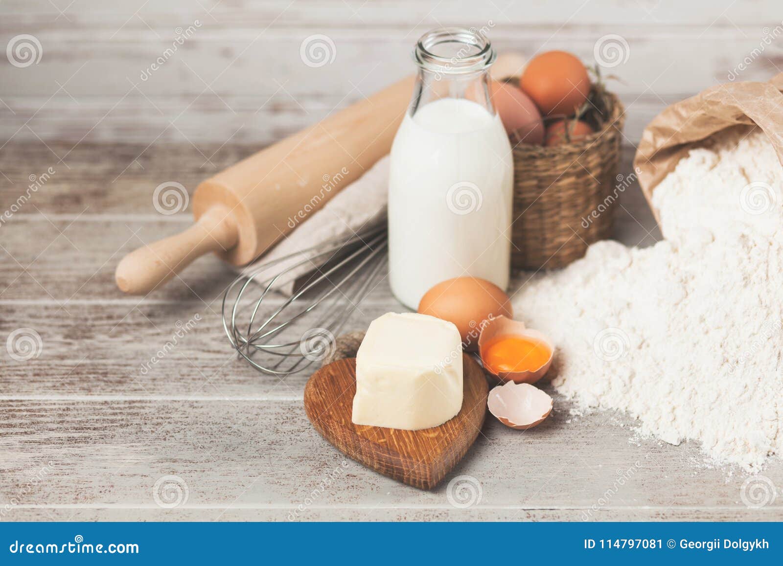 Basic baking ingredients stock image. Image of making - 114797081