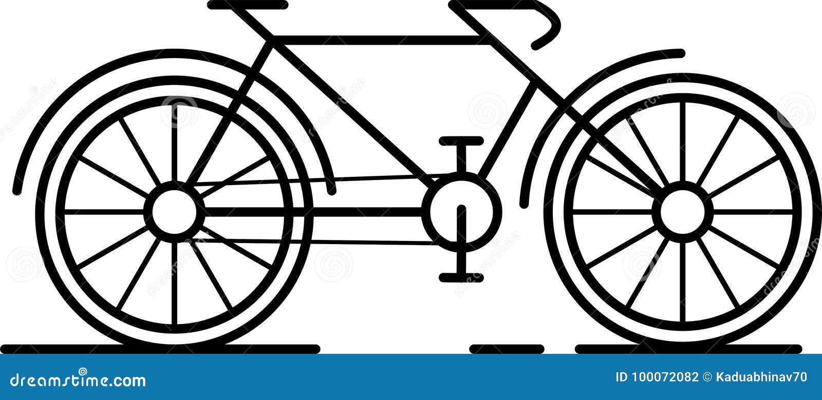 Basic Bicycle Vector stock vector. Illustration of abstract - 100072082