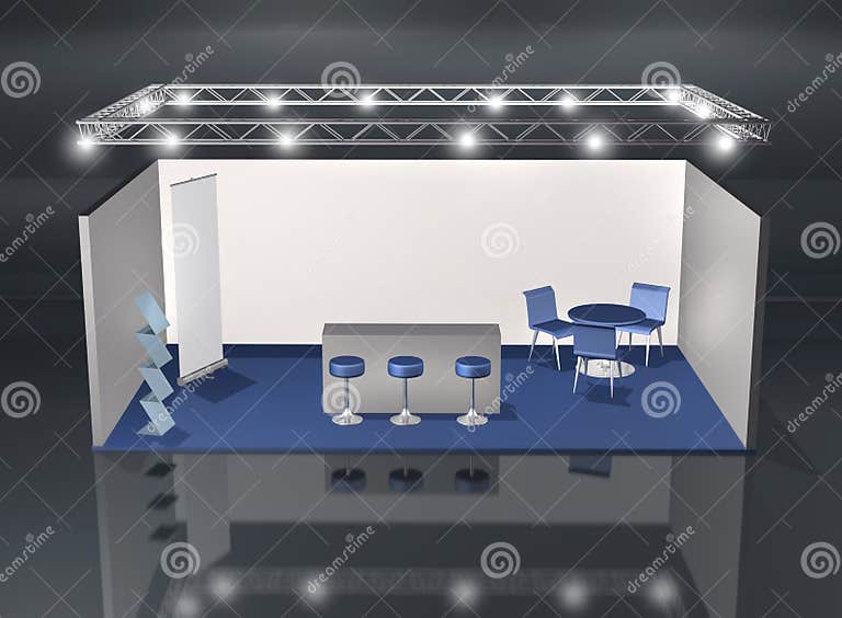 Basic blank fair stand stock illustration. Illustration of area - 19822375