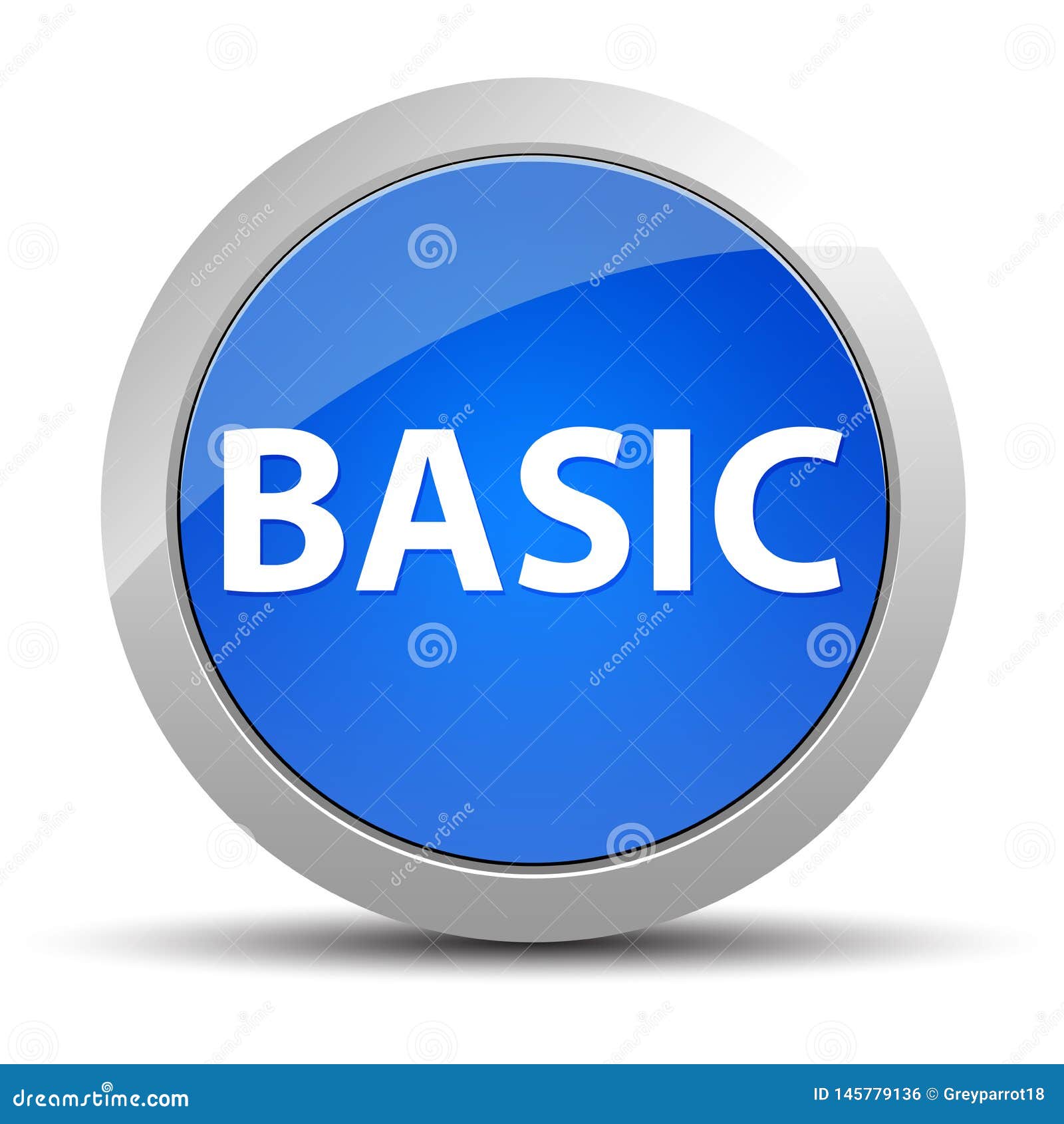 Basic blue round button stock illustration. Illustration of original ...