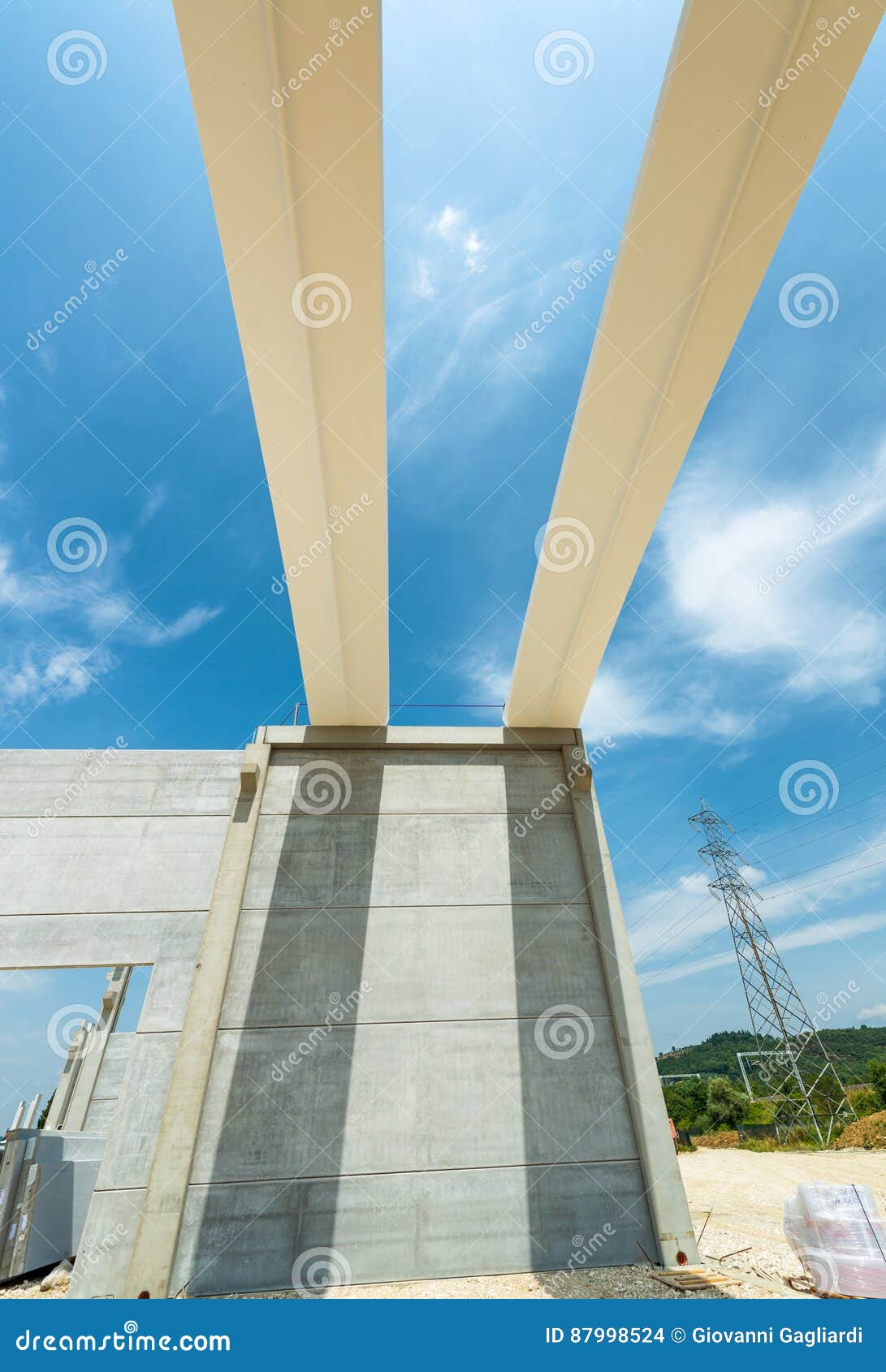 Basic Building Structure in Construction Building Site Stock Photo ...