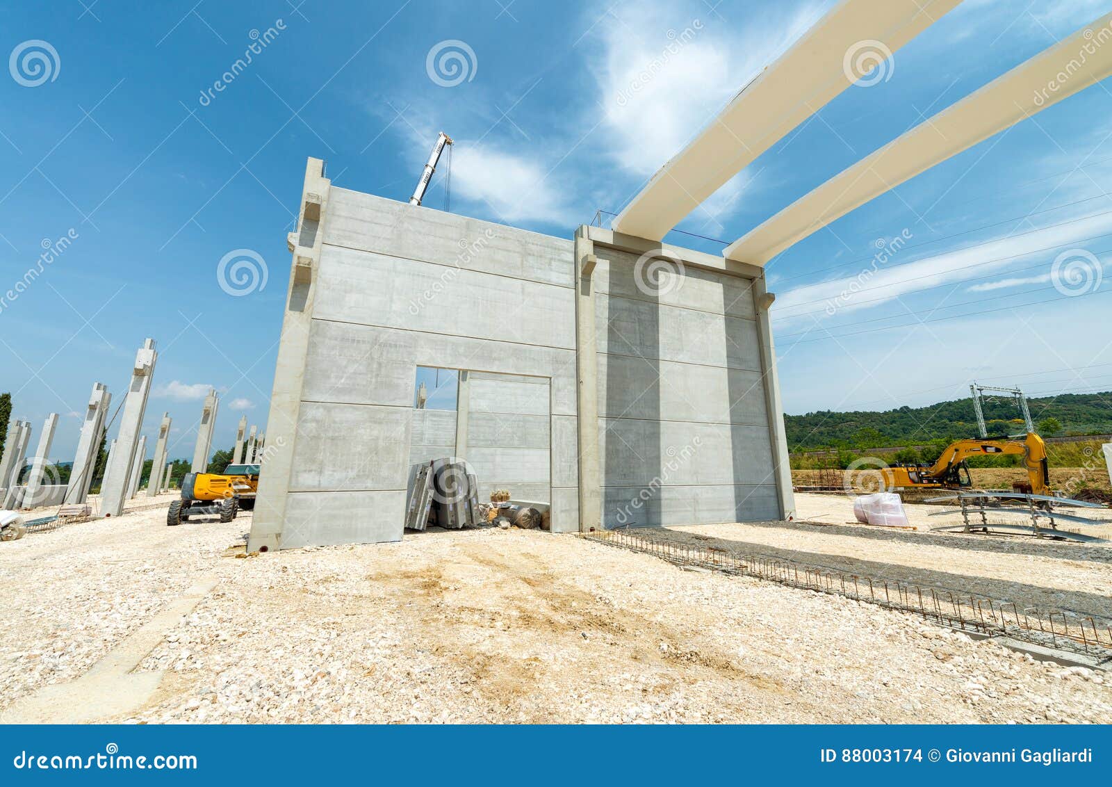 Basic Building Structure in Construction Building Site Stock Photo ...