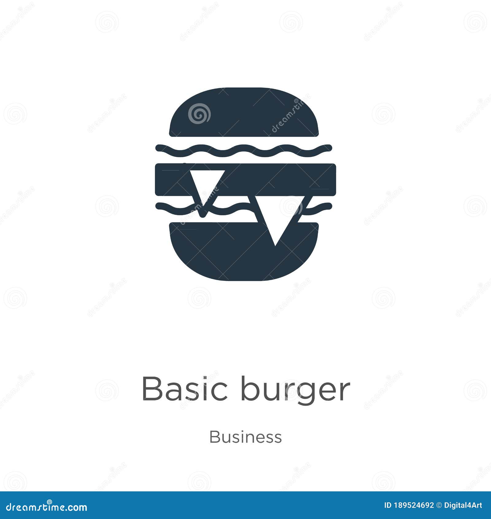Basic Burger Icon Vector. Trendy Flat Basic Burger Icon from Business ...