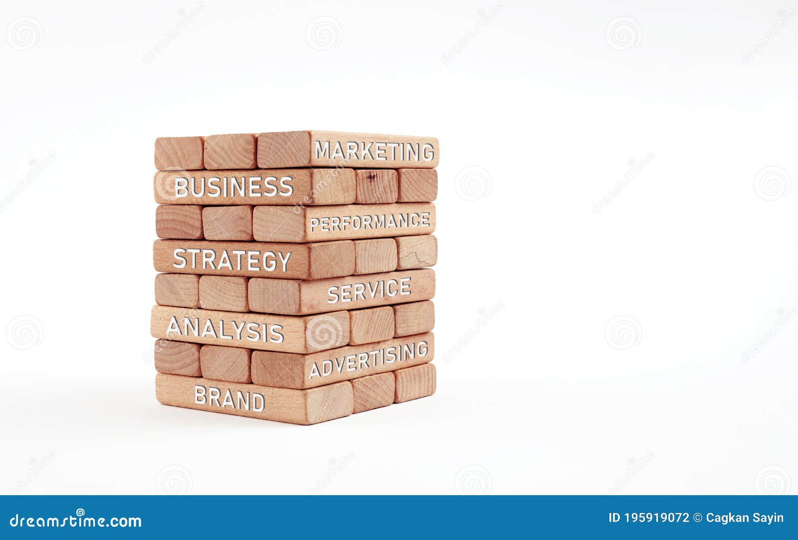 Basic Business Strategy Concepts or Words Written on Wooden Blocks ...