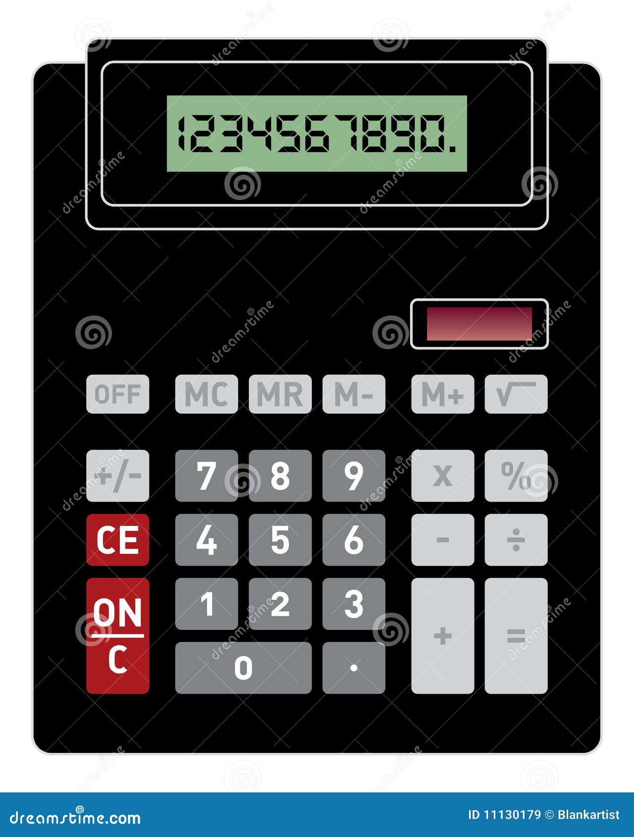 Basic Calculator Front View Stock Vector - Illustration of calculator ...