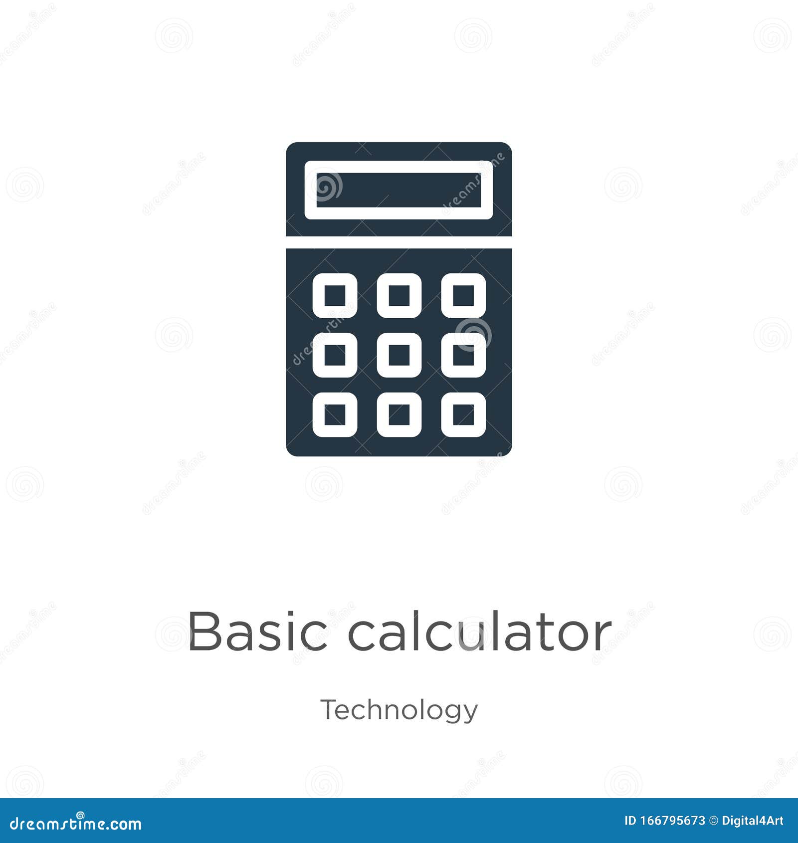 Basic Calculator Icon Vector. Trendy Flat Basic Calculator Icon from ...