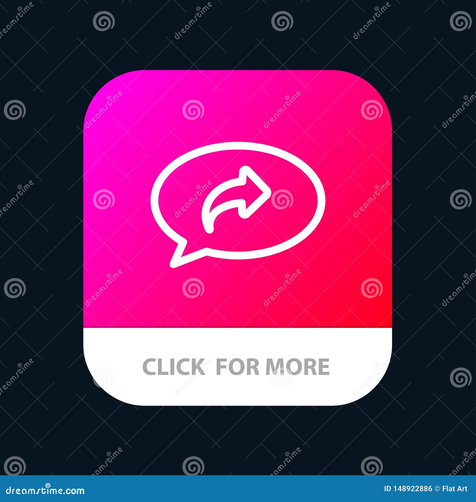 Basic, Chat, Arrow, Right Mobile App Button. Android and IOS Line ...