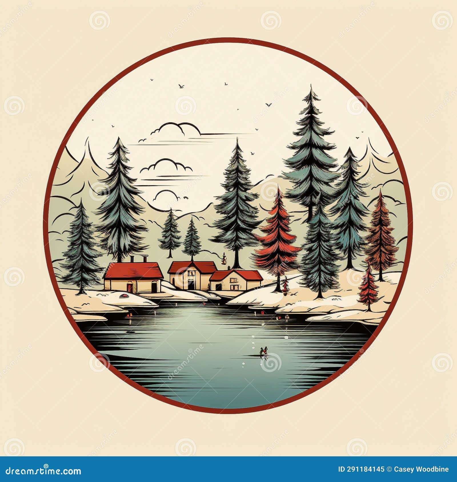 Basic Christmas Illustration, Square Crop Stock Illustration ...