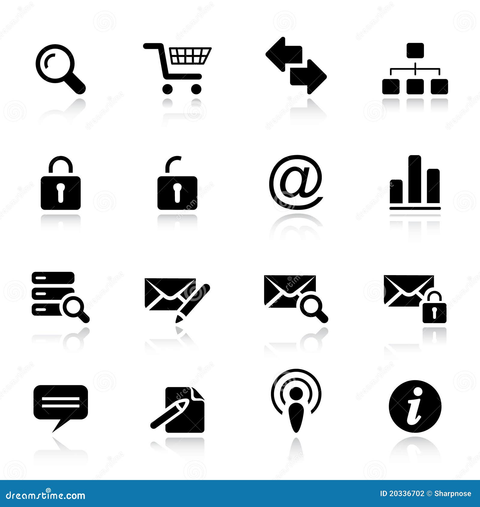 Basic - Classic Web Icons stock vector. Illustration of media - 20336702