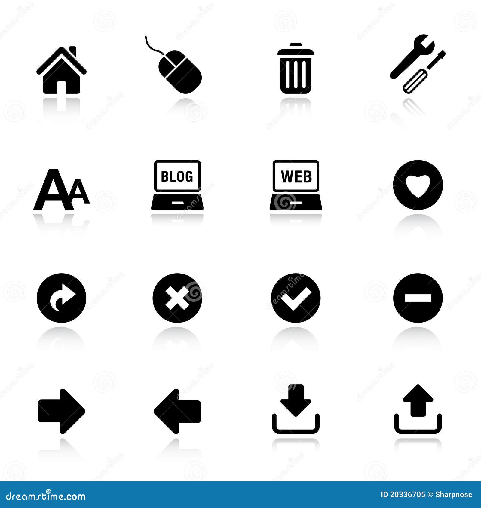 Basic - Classic Web Icons stock vector. Illustration of send - 20336705