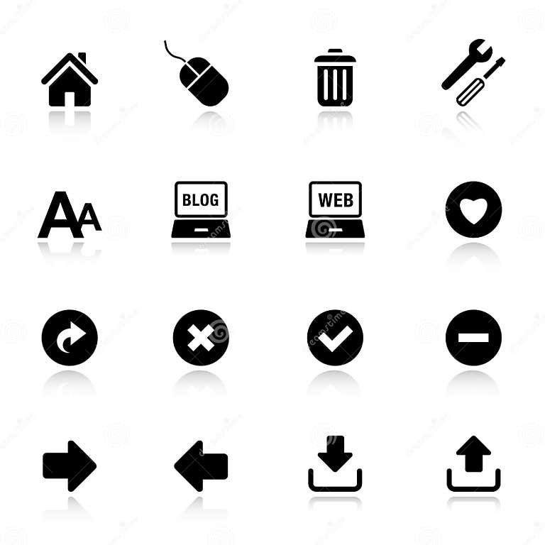 Basic - Classic Web Icons stock vector. Illustration of send - 20336705