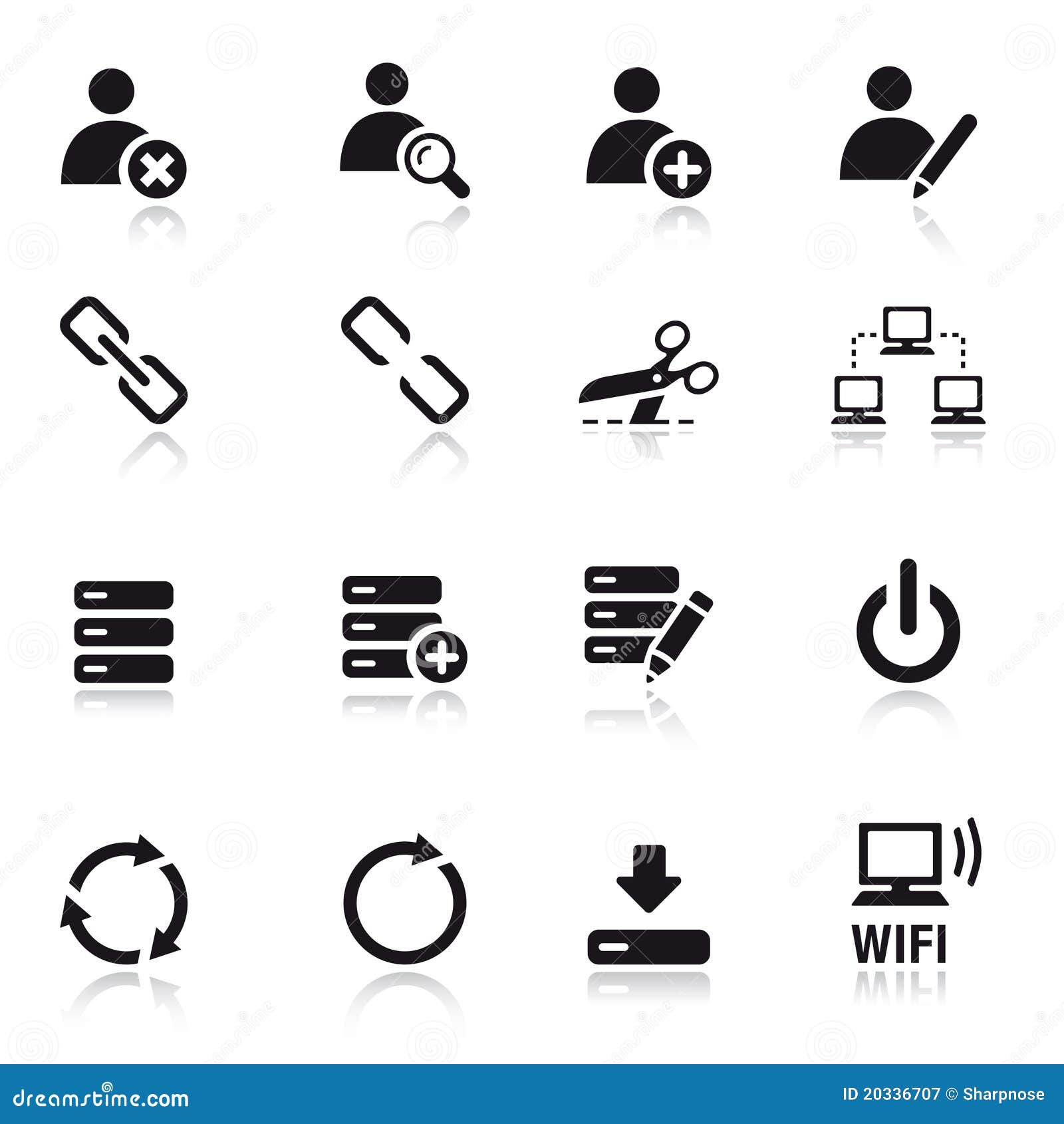 Basic - Classic Web Icons stock vector. Illustration of chain - 20336707