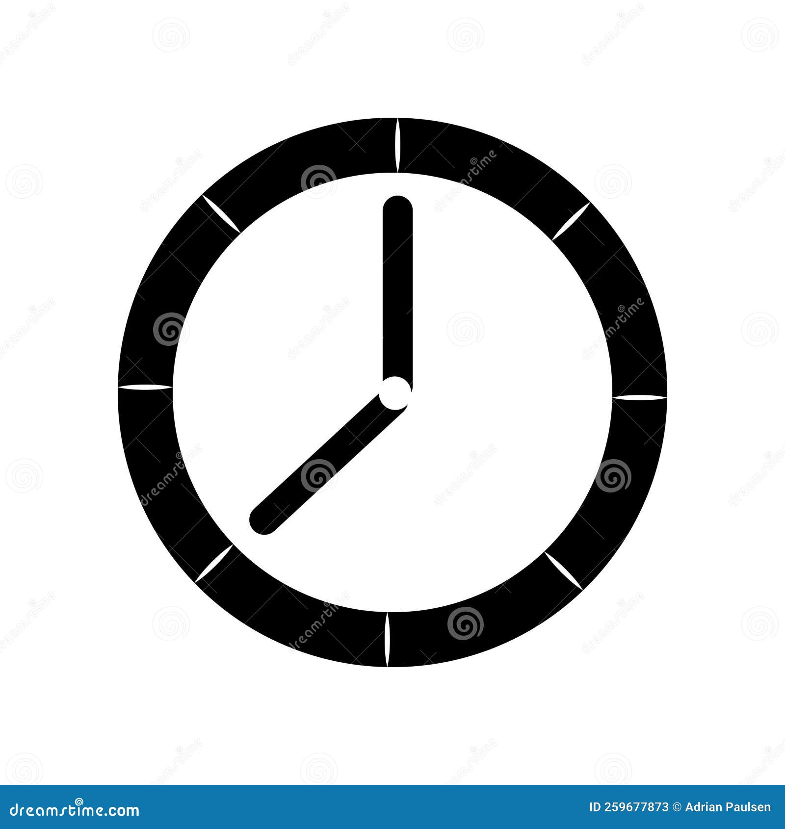 Basic Clock stock vector. Illustration of presentation - 259677873