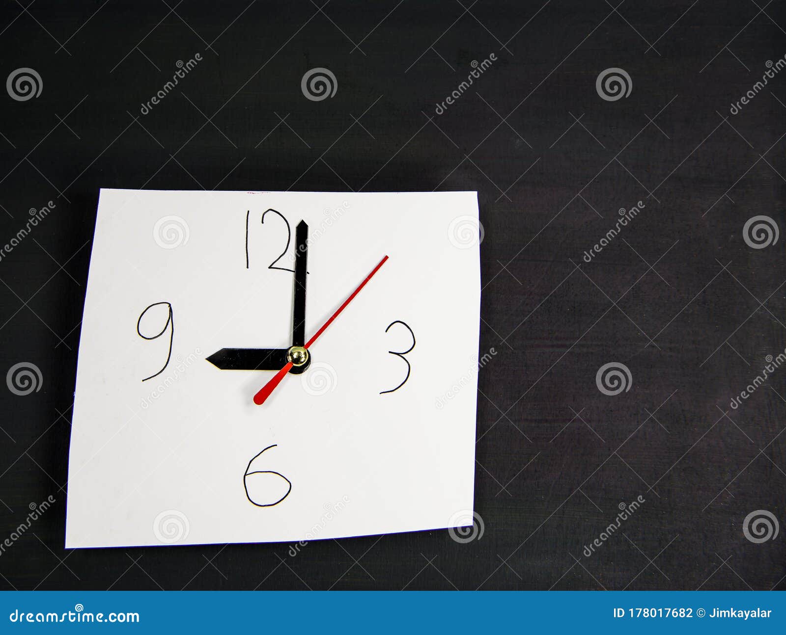 Basic Clock Made Out of Paper Stock Photo - Image of hand, studio ...