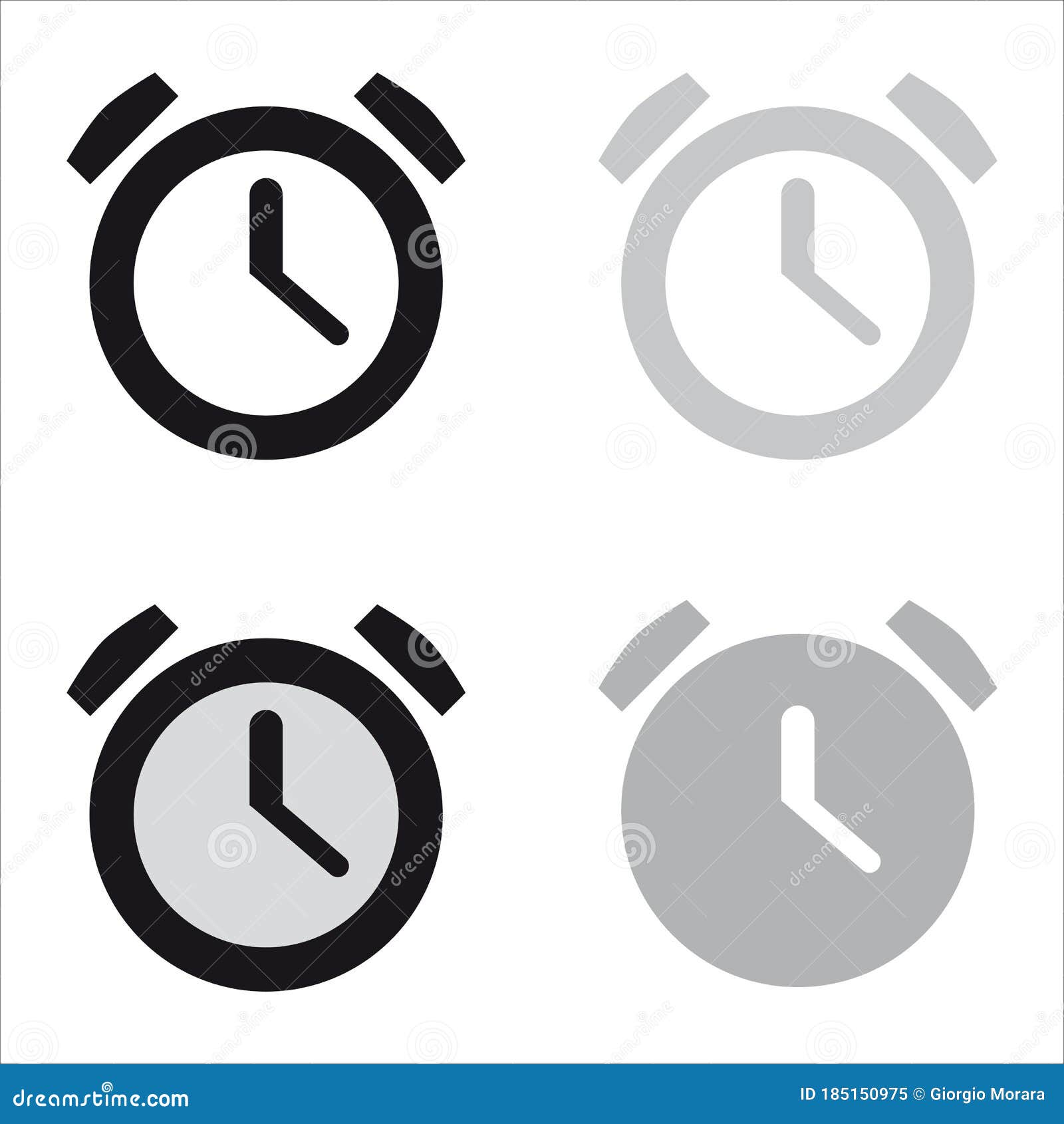 Minimal Basic Clock Vector Minimal Icon Stock Vector - Illustration of ...