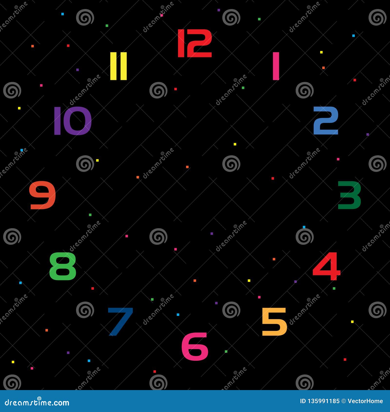 Face Clock , Vector Illustration Stock Vector - Illustration of minute ...