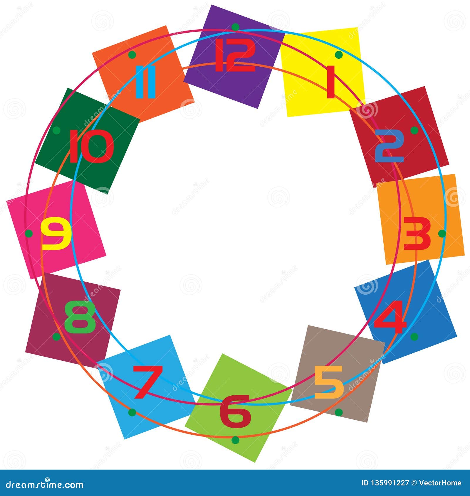 Face Clock , Vector Illustration Stock Vector - Illustration of time ...