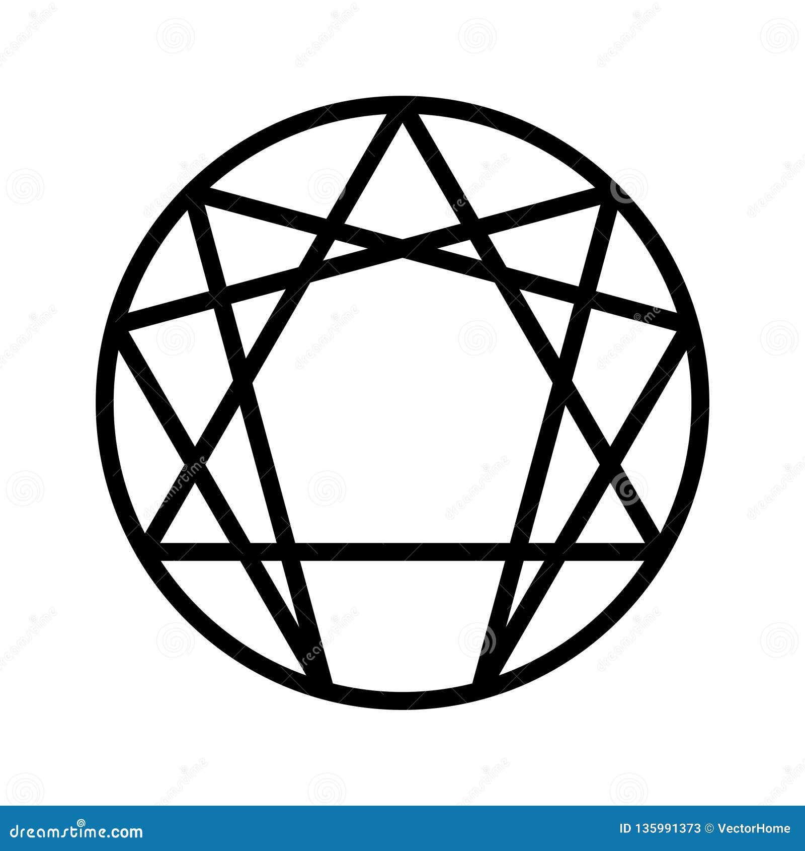 Enneagram Icon , Vector Illustration Stock Vector - Illustration of ...