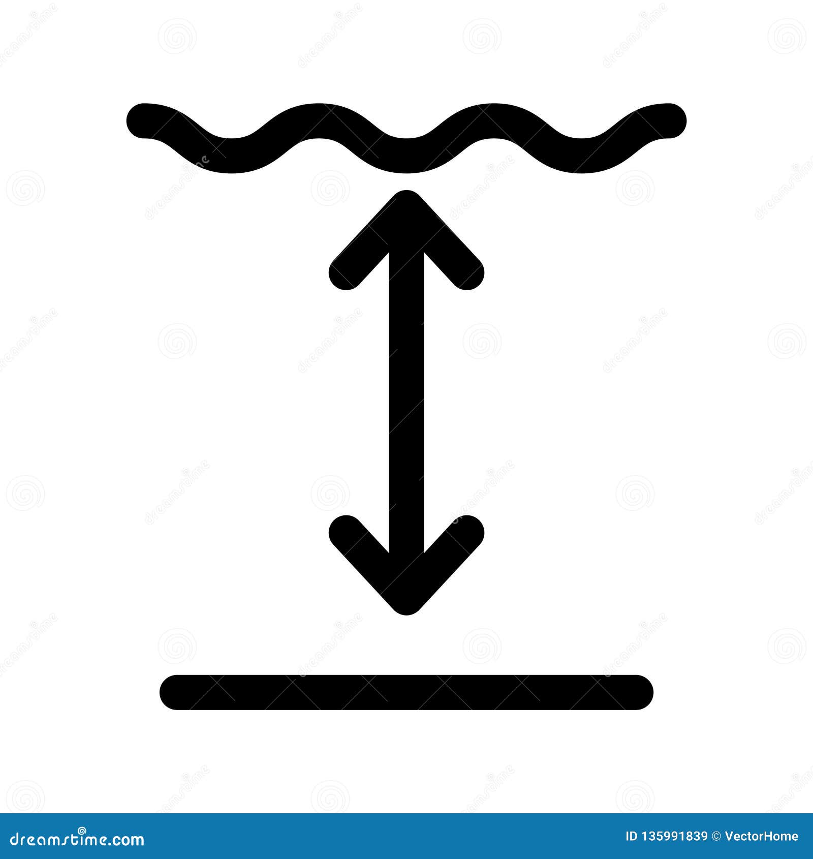 Depth Icon , Vector Illustration Stock Vector - Illustration of ...