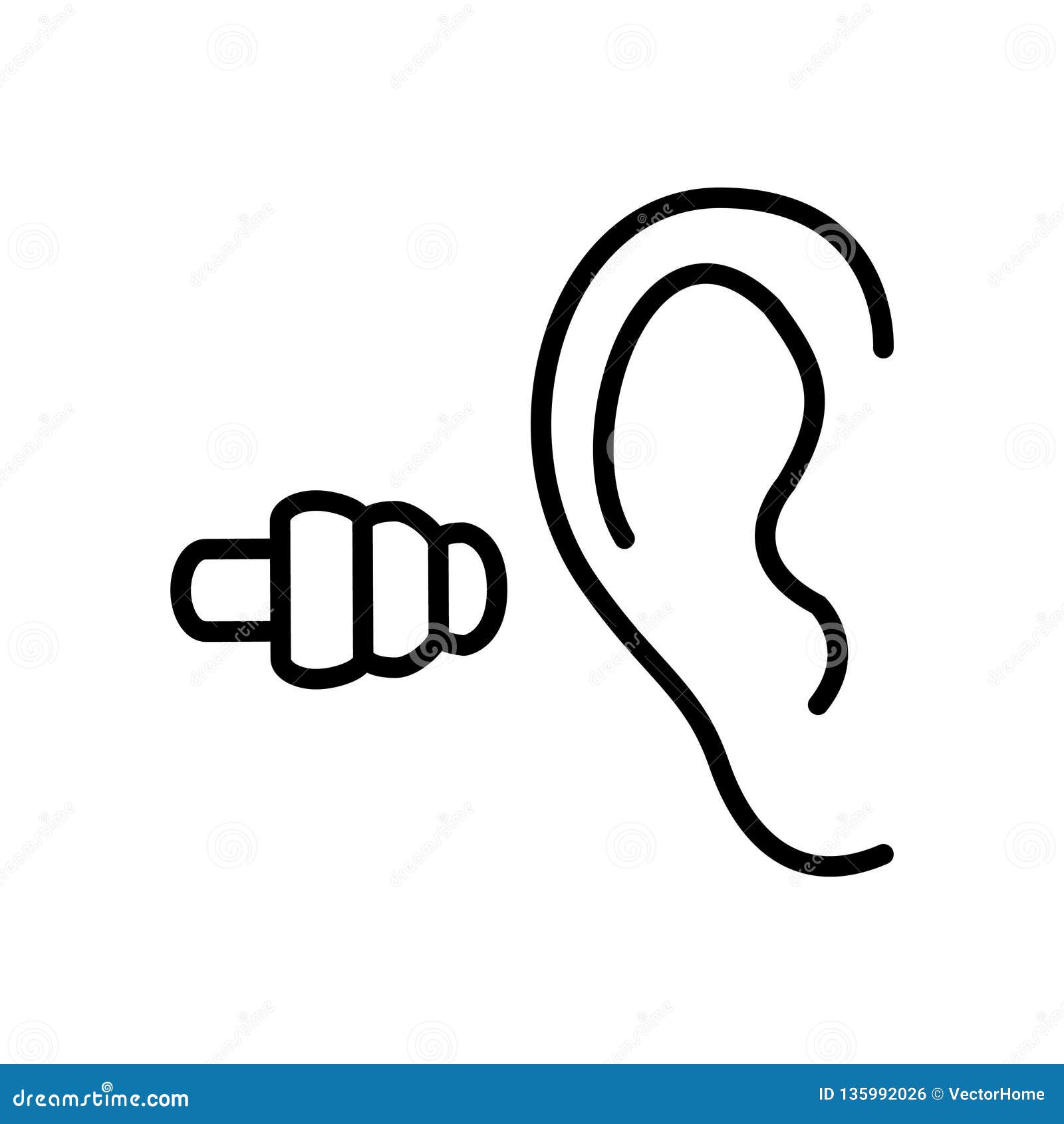 Earplug Icon , Vector Illustration Stock Vector - Illustration of hear ...