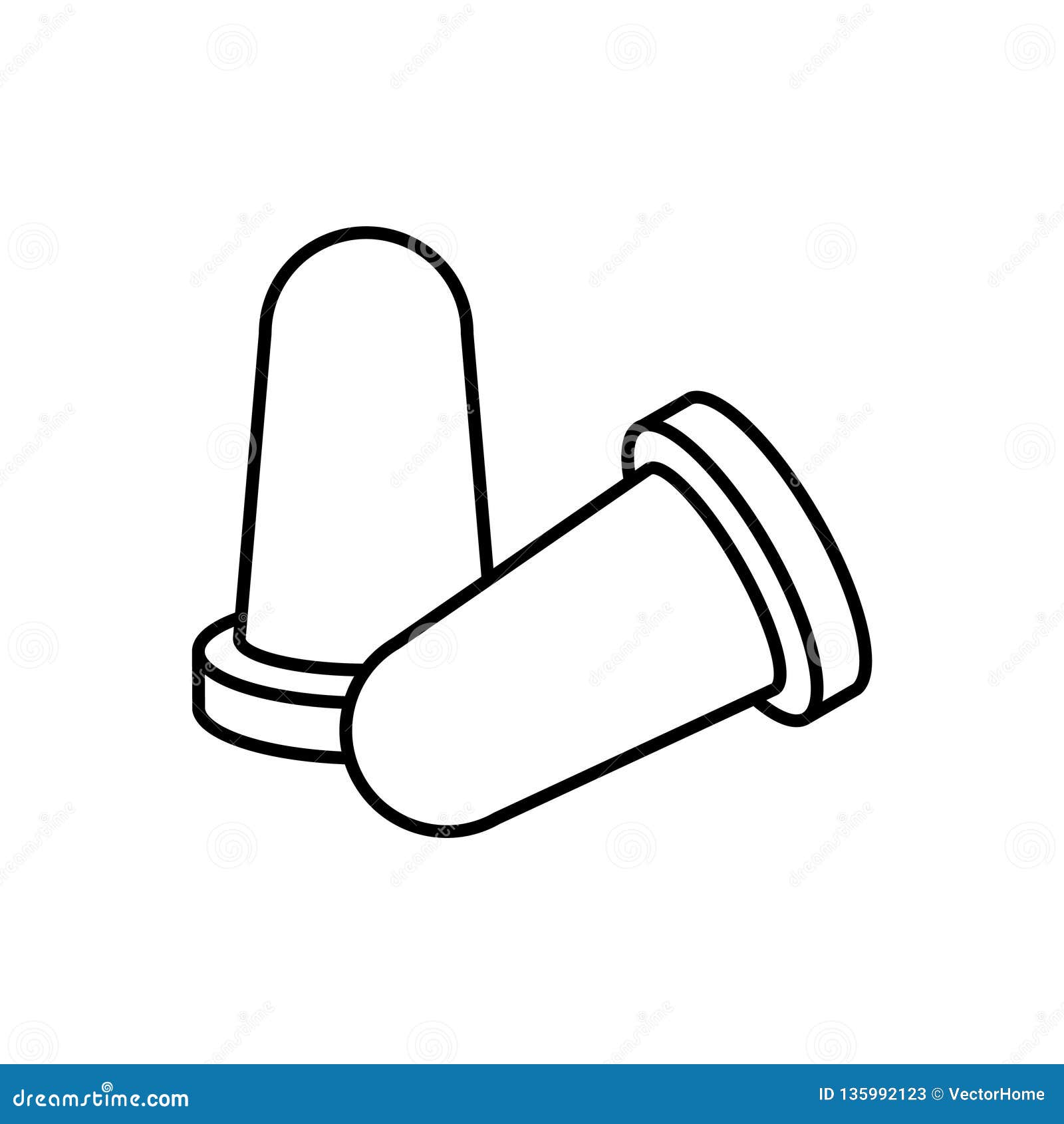 Earplug Icon , Vector Illustration Stock Vector - Illustration of ...