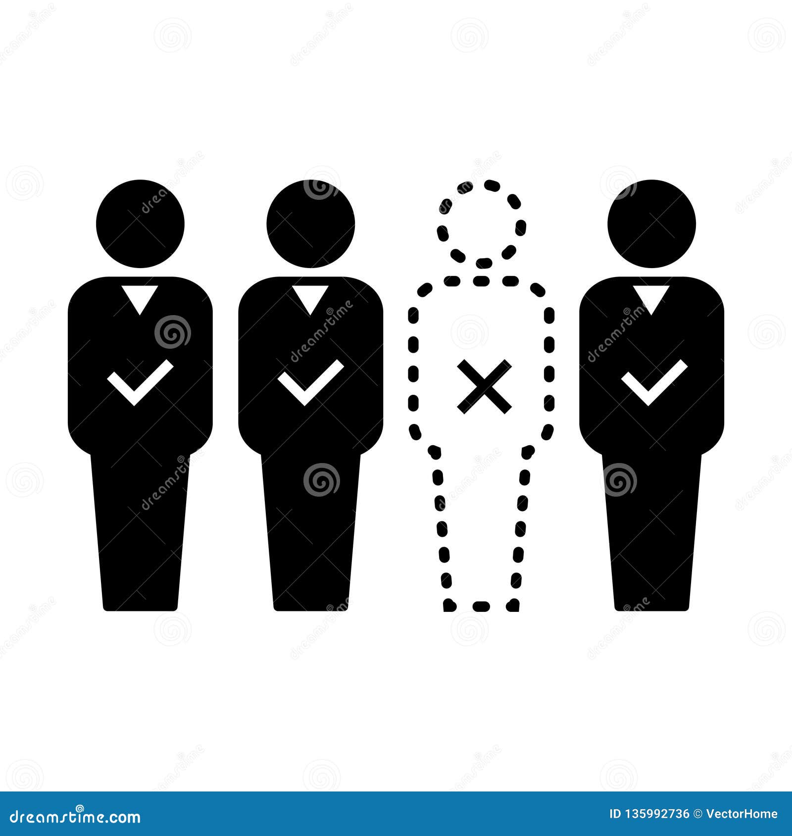 Absentees Icon, Vector Illustration Stock Vector - Illustration of ...