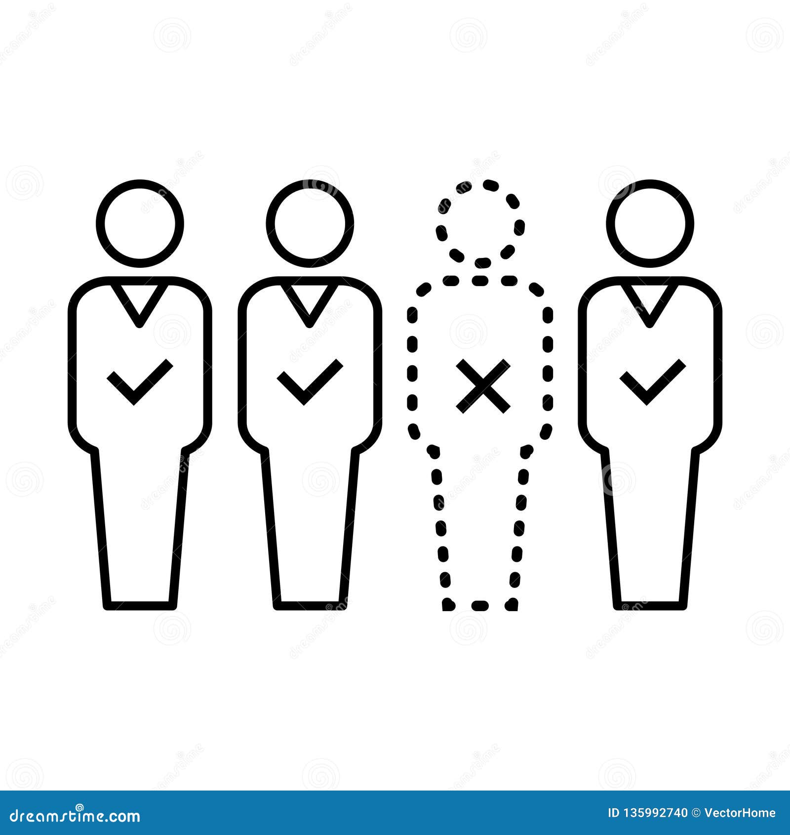 Absentees Icon, Vector Illustration Stock Vector - Illustration of ...