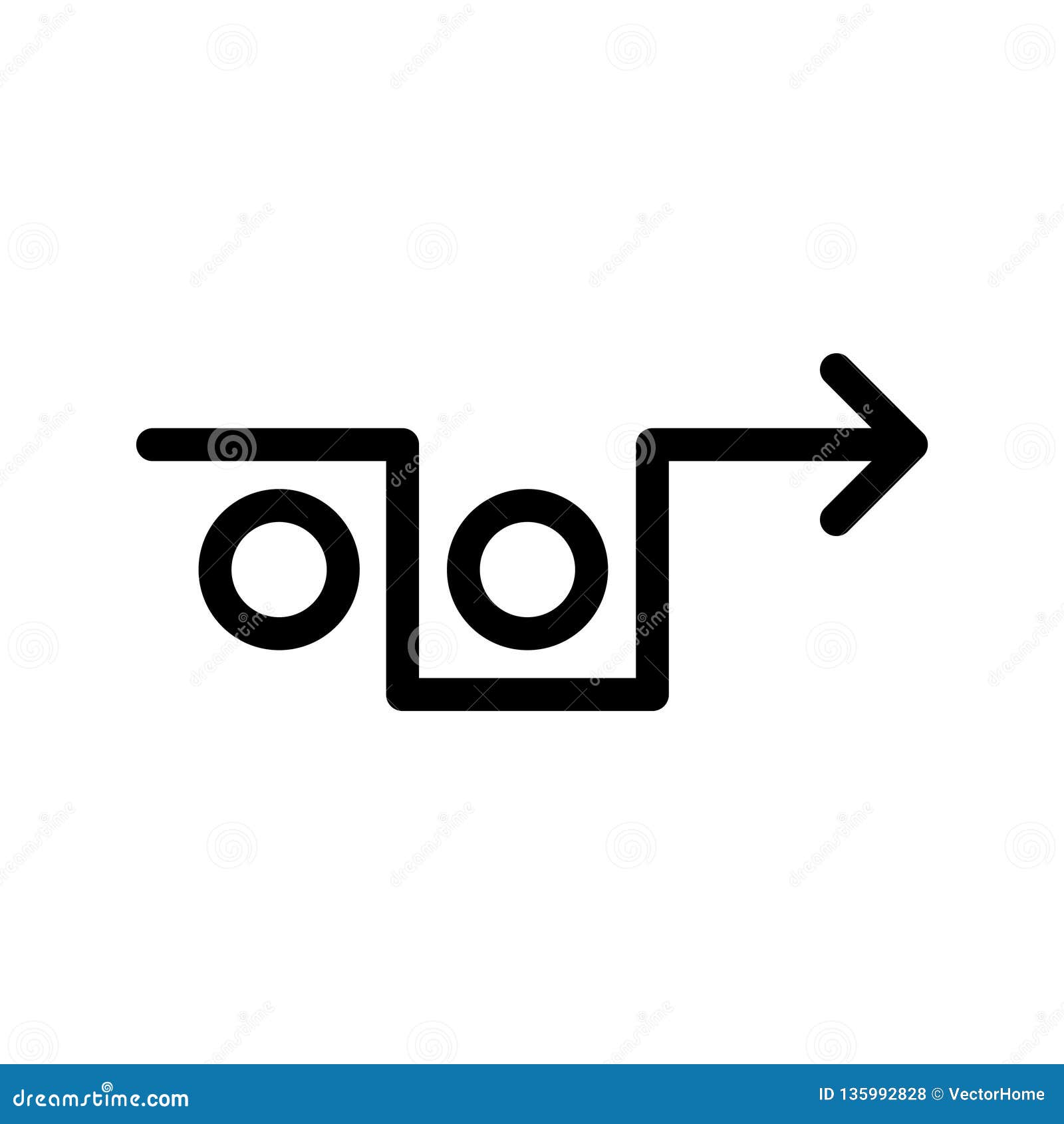 Avoiding Icon, Vector Illustration Stock Vector - Illustration of round ...