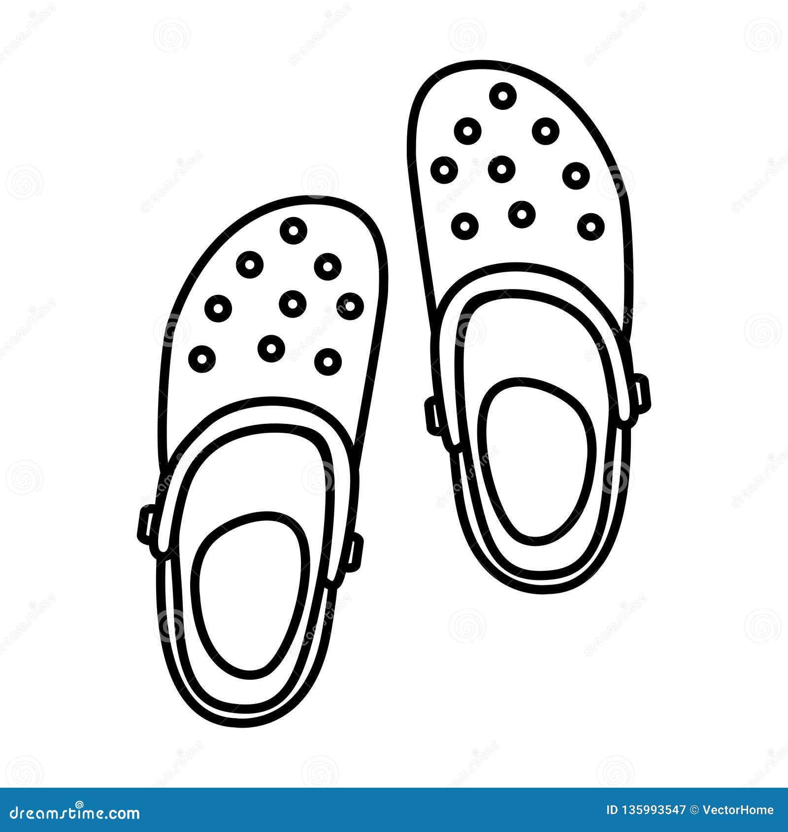 Rubber Slippers Icon, Vector Illustration Stock Vector - Illustration ...
