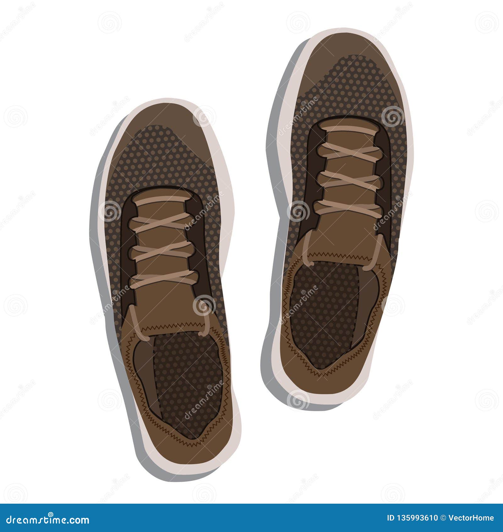 Running Shoes. Top View, Vector Illustration Stock Vector ...