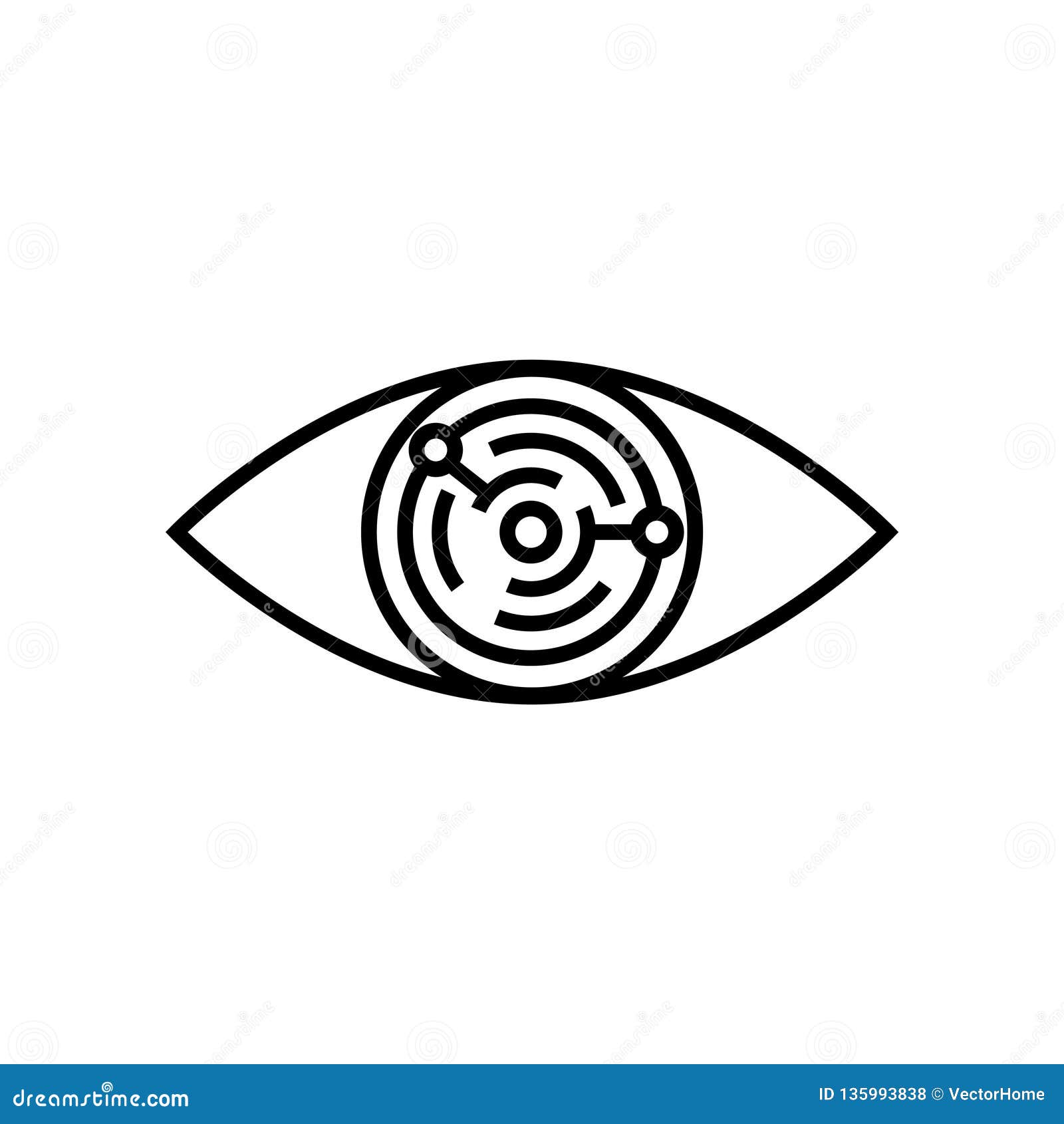 Electronic Cyber Eye Icon, Artificial Intelligence Icon, Vector ...