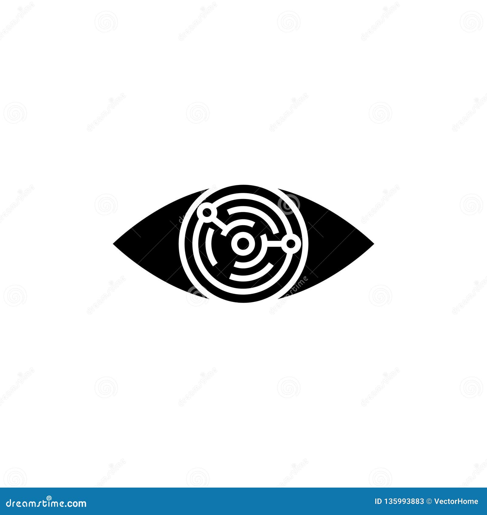 Electronic Cyber Eye Icon, Artificial Intelligence Icon, Vector ...