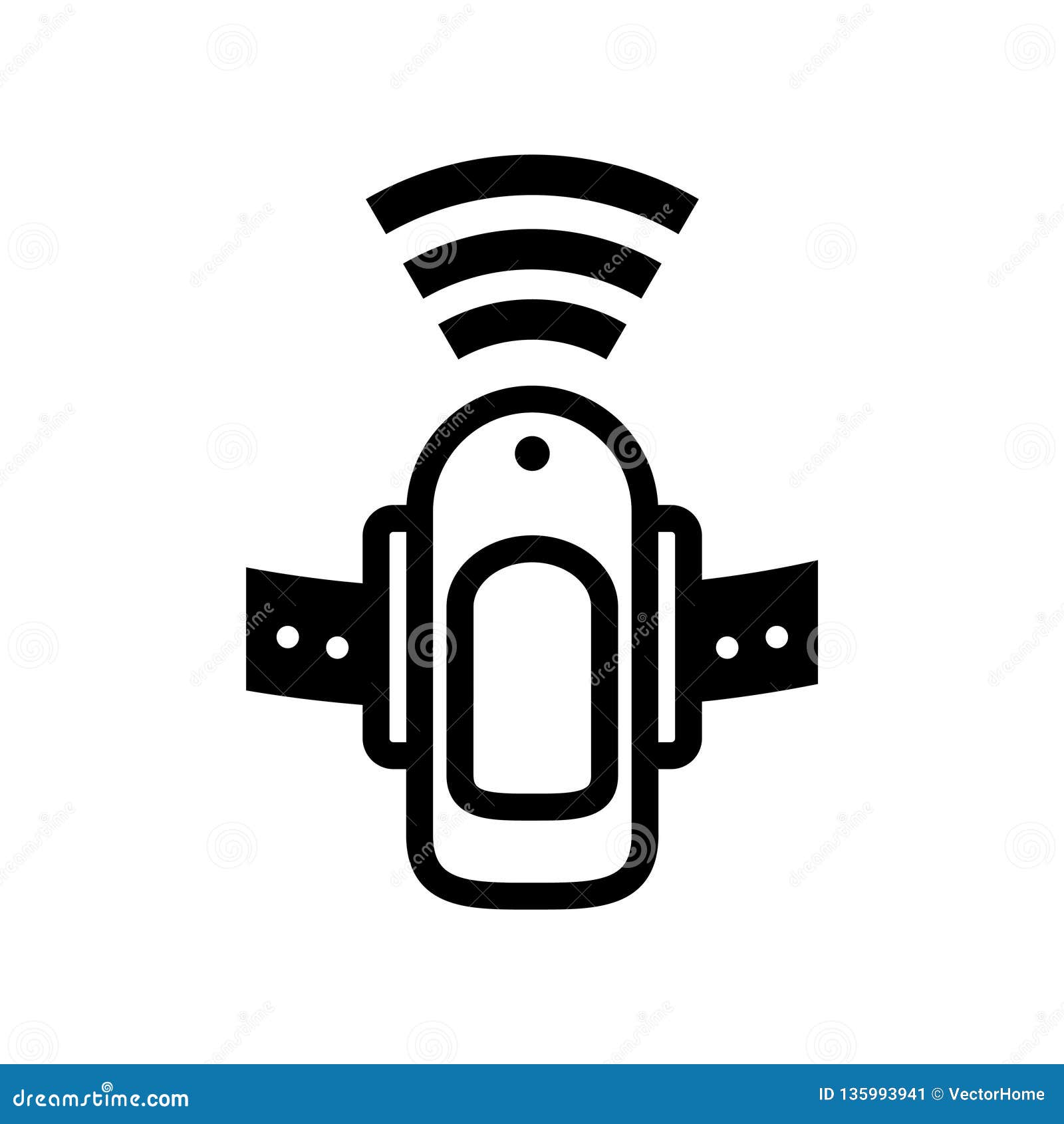 Ankle Monitor Icon, Vector Illustration Stock Vector - Illustration of ...