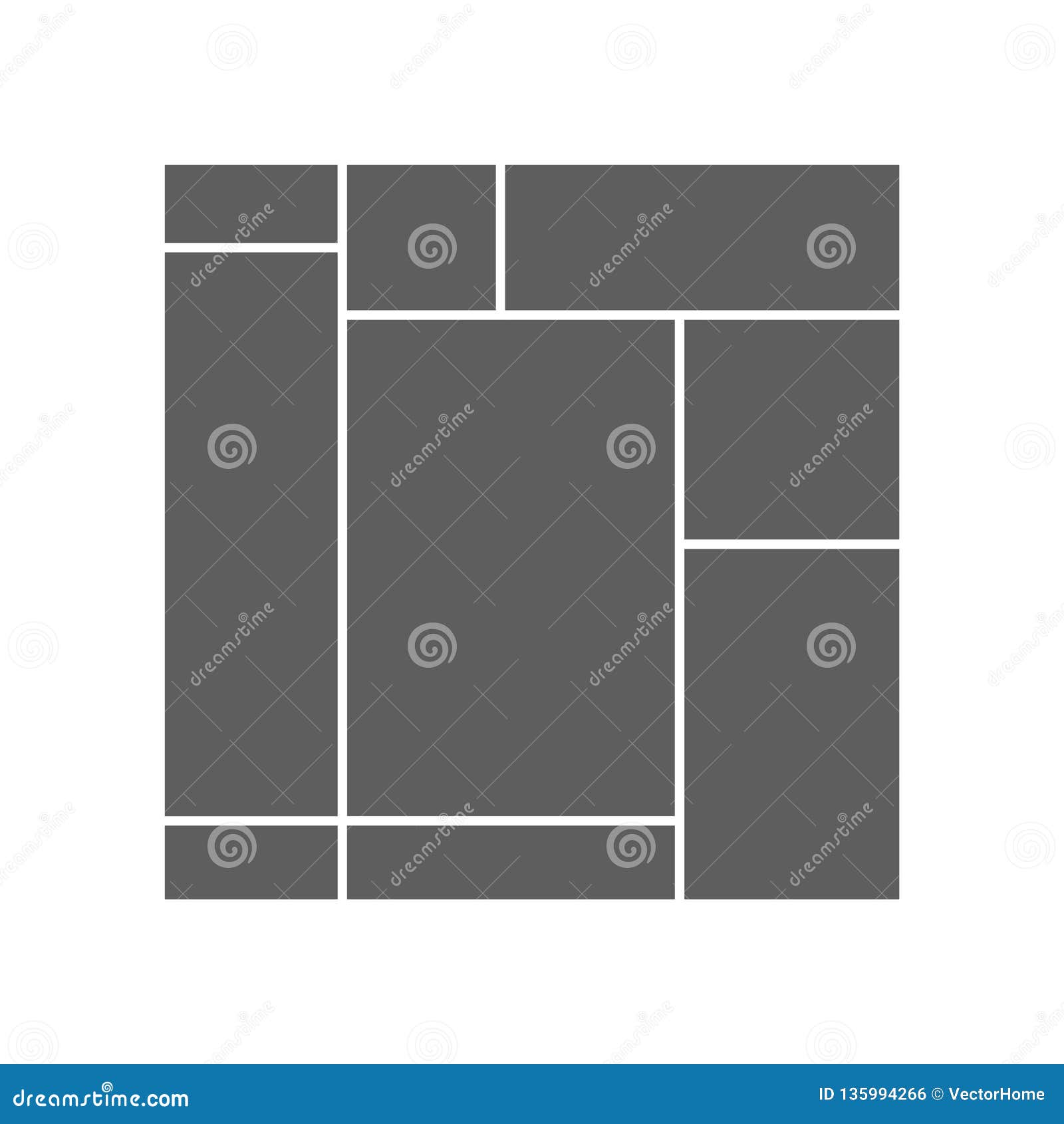 Templates Collage Frames For Photo On Transparent Background. Montage ...