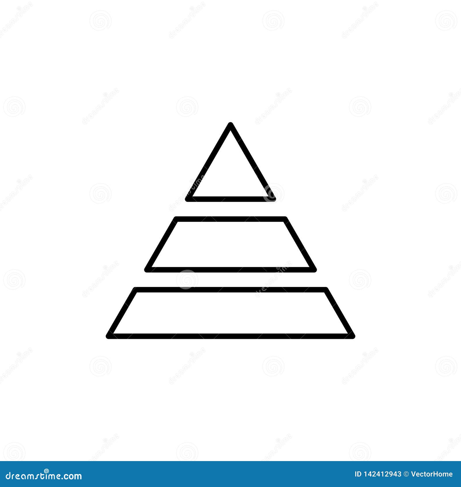 Pyramid Icon, Vector on a White Background. Stock Vector - Illustration ...