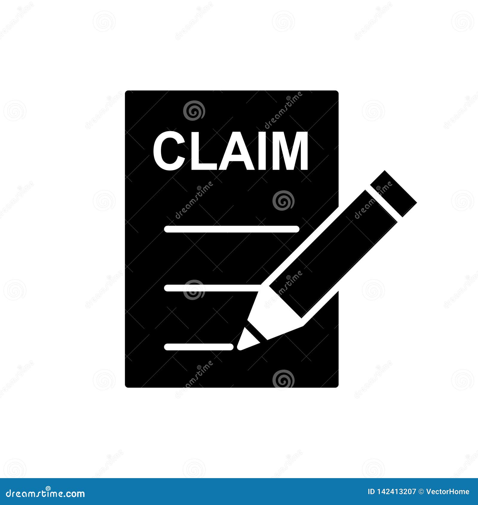 Claim Icon, Vector on a White Background. Stock Vector - Illustration ...