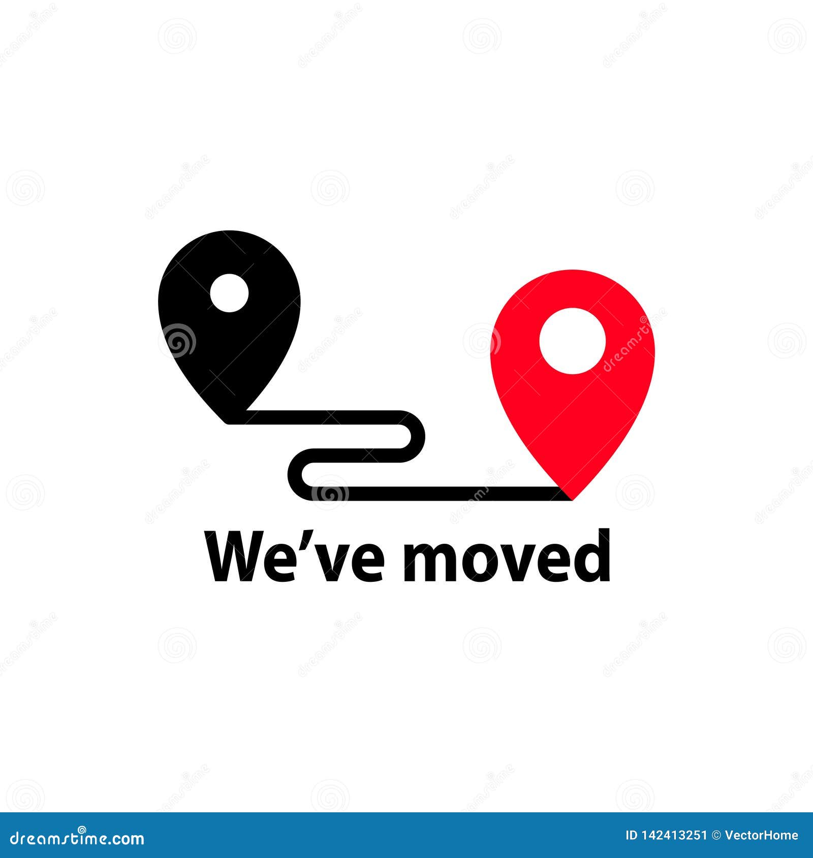 We’ve Moved Icon, Vector on a White Background. Stock Vector ...