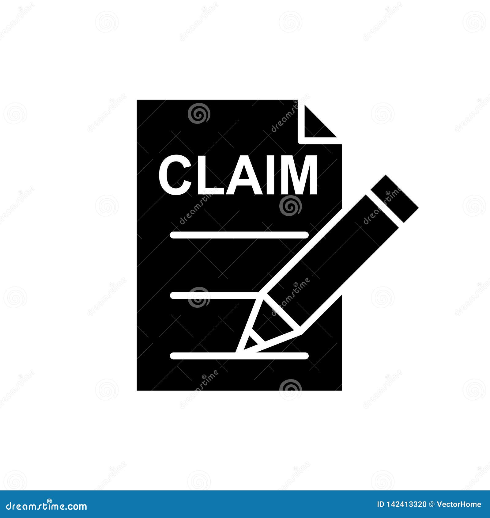 Claim Icon, Vector on a White Background. Stock Vector - Illustration ...