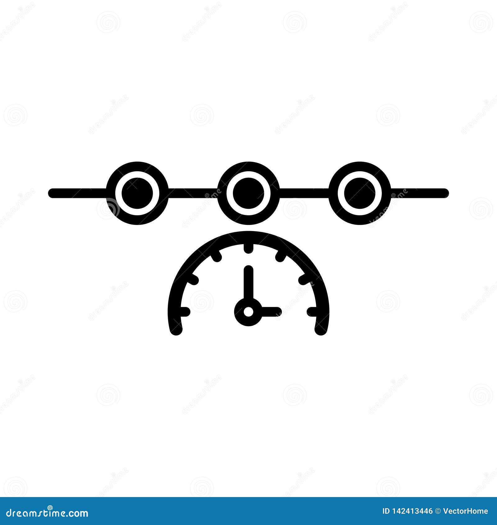 Timeline Icon, Vector on a White Background. Stock Vector ...
