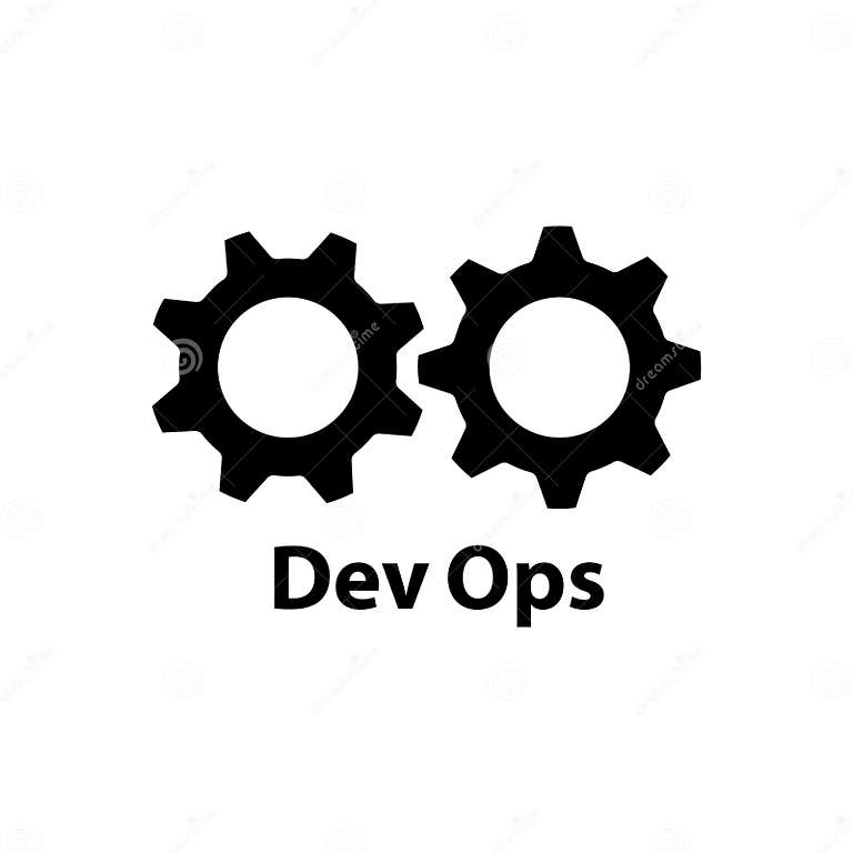 DEVOPS Icon on a White Background. Stock Vector - Illustration of ...